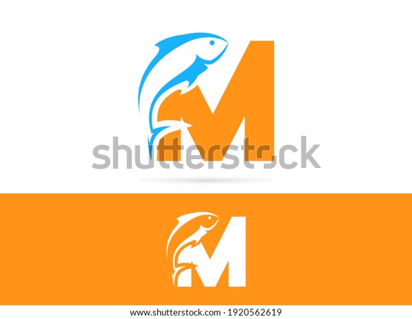 Letter M Fish Logo Design Vector Stock Vector (Royalty Free) 1920562619 ...