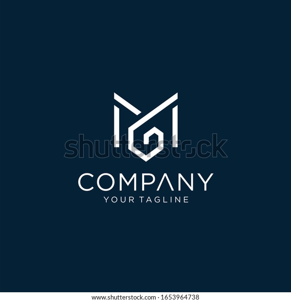 Letter M G Logo Mg Initials Stock Vector (Royalty Free) 1653964738 ...