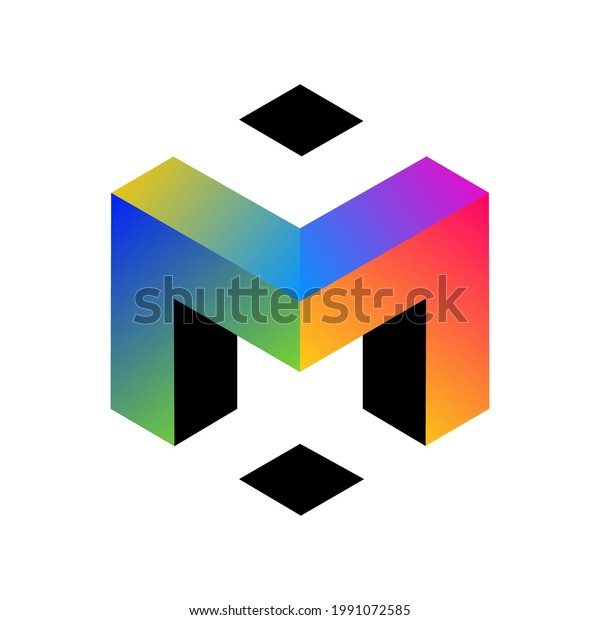 Letter M Geometric Logo Design Company Stock Vector (Royalty Free ...