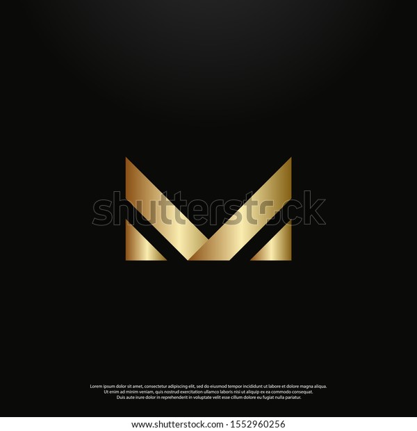 Letter M Gold Logo Icon Monogram Stock Vector (Royalty Free) 1552960256 ...