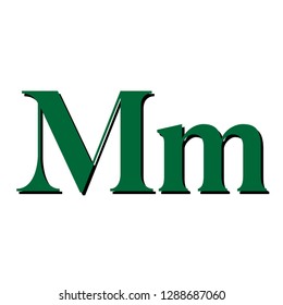 Letter M Green Stock Vector (Royalty Free) 1288687060 | Shutterstock