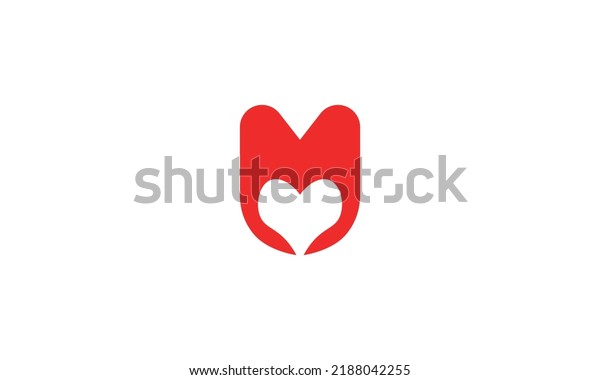 Letter M Heart Logo Design Vector: เวกเตอร์สต็อก (ปลอดค่าลิขสิทธิ์ ...