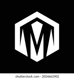 Letter M Hexagon Logo Design Vector Stock Vector (Royalty Free ...
