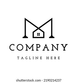 Letter M Home Building Vector Logo Stock Vector (Royalty Free ...
