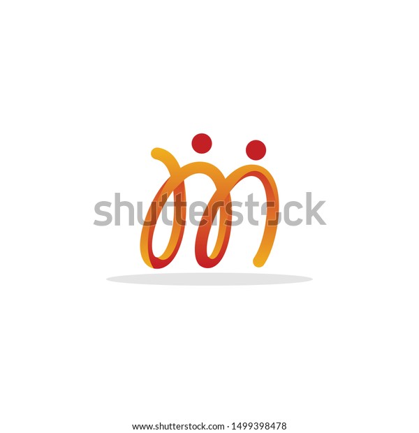 Letter M Human People Creative Modern Stock Vector (Royalty Free ...