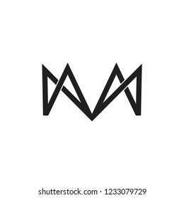 Letter M Infinity Line Arrows Logo: vector de stock (libre de regalías ...
