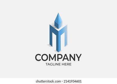 652 M letter tower logo Images, Stock Photos & Vectors | Shutterstock