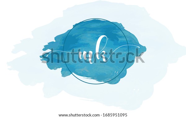 Letter M K Logo Mk Initials Stock Vector (Royalty Free) 1685951095 ...
