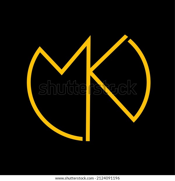 Letter M K Logo Simple Vector Stock Vector (Royalty Free) 2124091196 ...