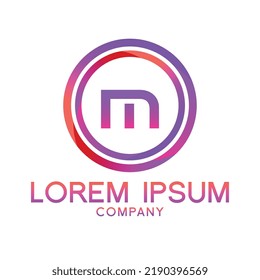 Letter M Line Logo Designcreative Minimal Stock Vector (Royalty Free ...