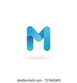 Letter M Logo Blue Vector Icon Stock Vector (Royalty Free) 717642403