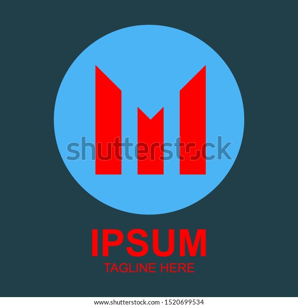 Letter M Logo Design Blue Circle Stock Vector (Royalty Free) 1520699534 ...