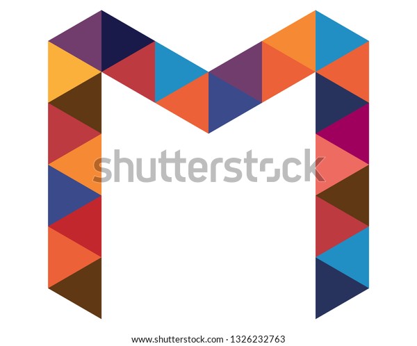 Letter M Logo Design Multicolored M Stock Vector (Royalty Free ...