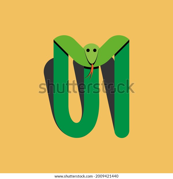 Letter M Logo Made Snakes Looks Stock Vector (Royalty Free) 2009421440 ...