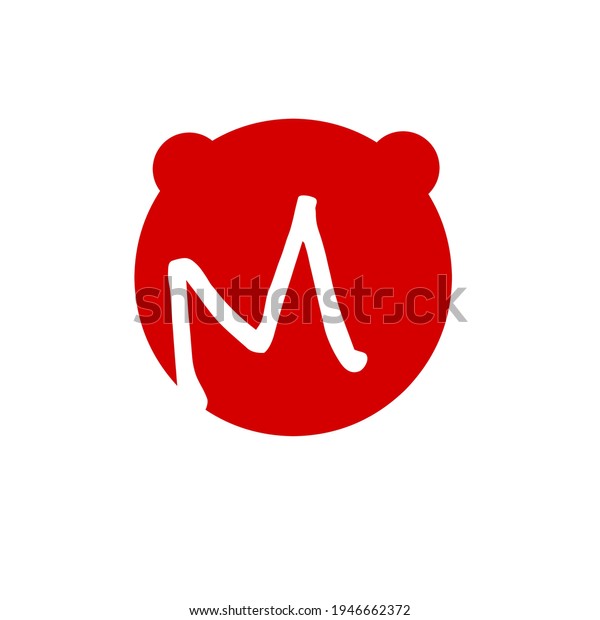 Letter M Logo Red Circle Vector Stock Vector (Royalty Free) 1946662372 ...
