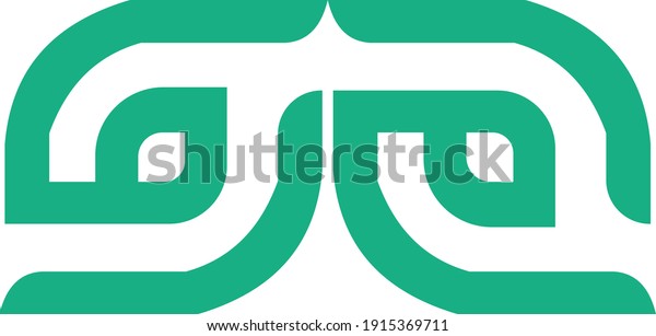 Letter M Logo Template Arabic Alphabet Stock Vector (Royalty Free ...