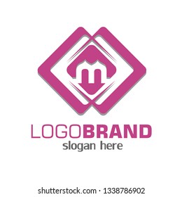 Letter M Lowercase Logo Template Stock Vector (Royalty Free) 1338786902 ...