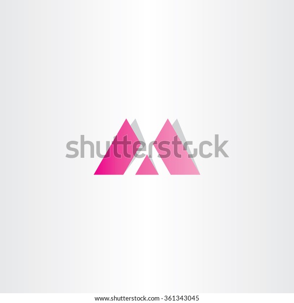 Letter M Magenta Logo Vector Font Stock Vector (Royalty Free) 361343045 ...