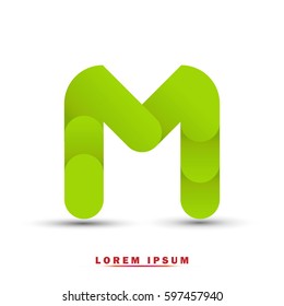 Letter M Modern Concept Simple Typographic Stock Vector (Royalty Free ...