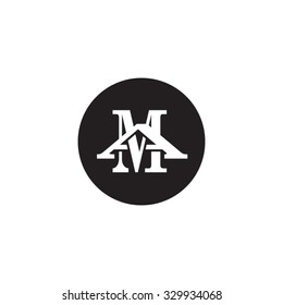 Letter M Monogram Circle Logo Stock Vector (Royalty Free) 329934068 ...