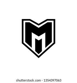 Letters Mu Mv Logo Monogram Combination: vector de stock (libre de ...