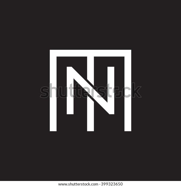Letter M N Monogram Square Shape Stock Vector (Royalty Free) 399323650 ...