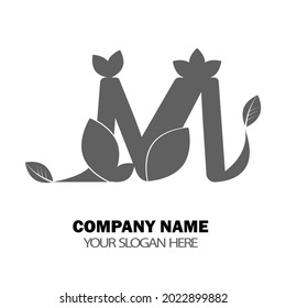 Letter M Nature Logo Leaf Stock Vector (Royalty Free) 2022899882 ...