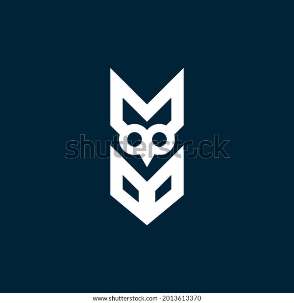 Letter M Owl Logo This Logo Stock Vector (Royalty Free) 2013613370 ...