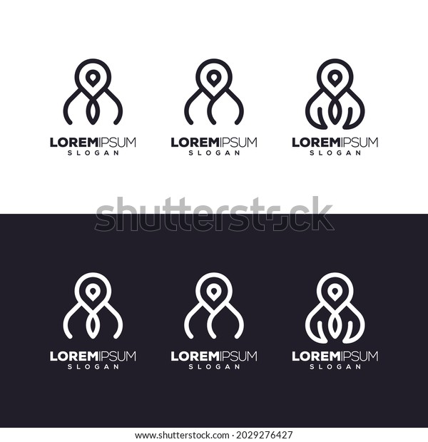 Letter M Pen Logo Design Stock Vector (Royalty Free) 2029276427 ...
