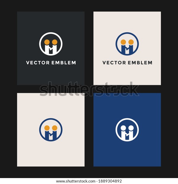 Letter M People Abstract Logo Vector: เวกเตอร์สต็อก (ปลอดค่าลิขสิทธิ์ ...