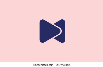 Letter M Play Button Abstract Art Stock Vector (Royalty Free ...