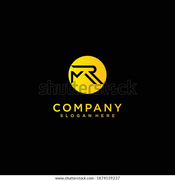 Letter M R Monogram Logo Design Stock Vector (Royalty Free) 1874539237 ...