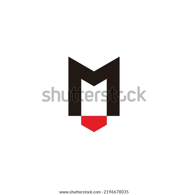Letter M Ribbon Direction Geometric Symbol Stock Vector (Royalty Free ...