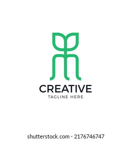 Letter M Roots Logo Vector Initial Stock Vector (Royalty Free ...