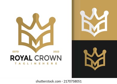 Letter M Royal Crown Elegant Modern Stock Vector (Royalty Free ...