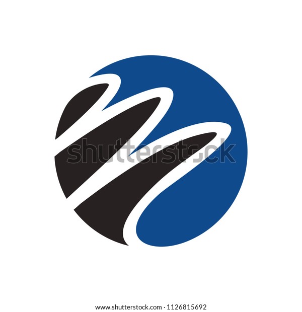 Letter M Script Style Vector Logo Stock Vector (Royalty Free ...
