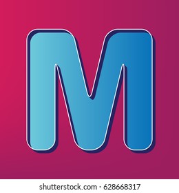 Letter M Purple Neon Font Vector Stock Vector (Royalty Free) 1860950878 ...