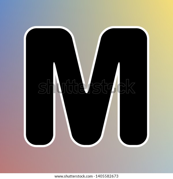 Letter M Sign Design Template Element Stock Vector (Royalty Free ...