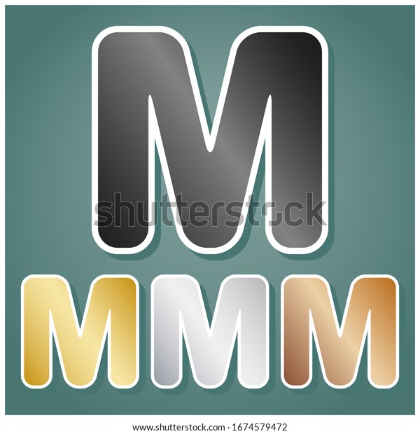 Letter M Sign Design Template Element Stock Vector (Royalty Free ...