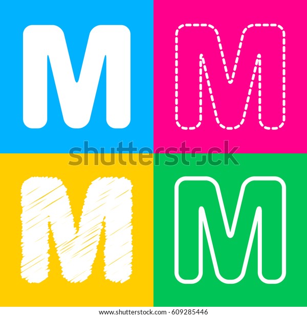 Letter M Sign Design Template Element Stock Vector (Royalty Free ...