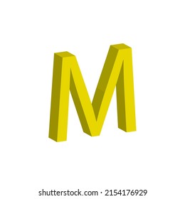 Letter M Simple Clip Art Vector Stock Vector (Royalty Free) 2154176929 ...