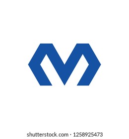 Letter M Simple Geometric Logo Stock Vector (Royalty Free) 1258925473 ...