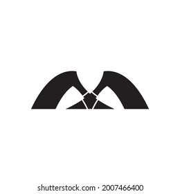Letter M Simple Symbol Logo Vector Stock Vector (Royalty Free ...