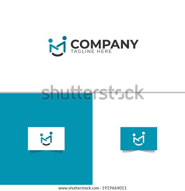 Letter M Smile Logo Design Template Stock Vector (Royalty Free ...
