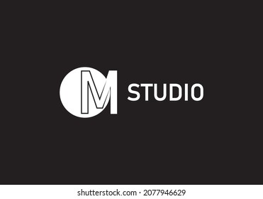 Letter M M Studio Logo Design Stock Vector (Royalty Free) 2077946629 ...