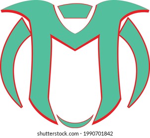Letter M Symbol Graphic Vector Illustration Stock Vector (Royalty Free ...