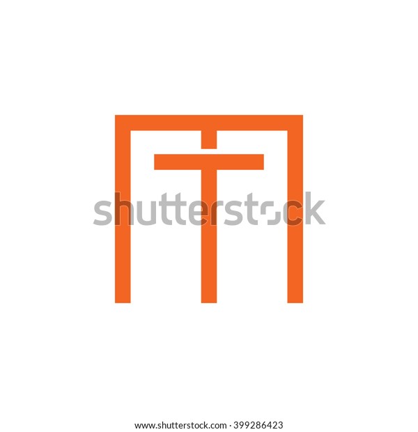 Letter M T Monogram Square Shape Stock Vector (Royalty Free) 399286423 ...