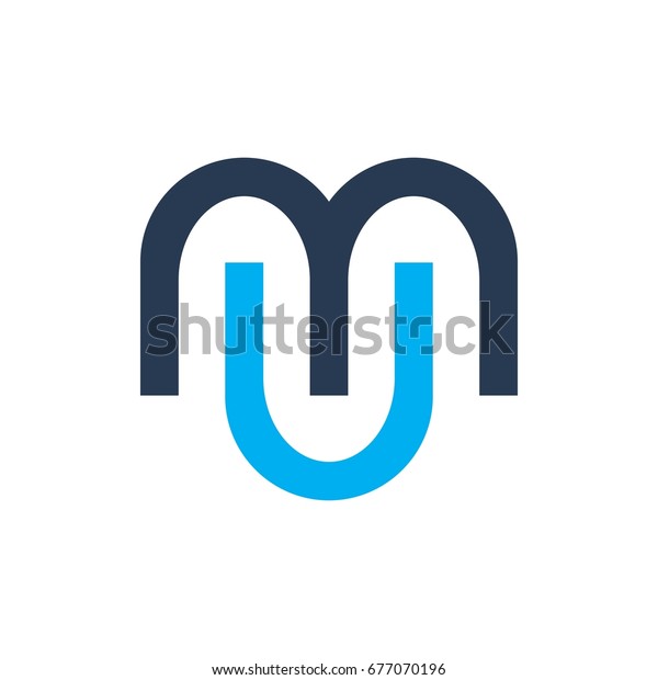 Letter M U Logo Stock Vector (Royalty Free) 677070196 | Shutterstock