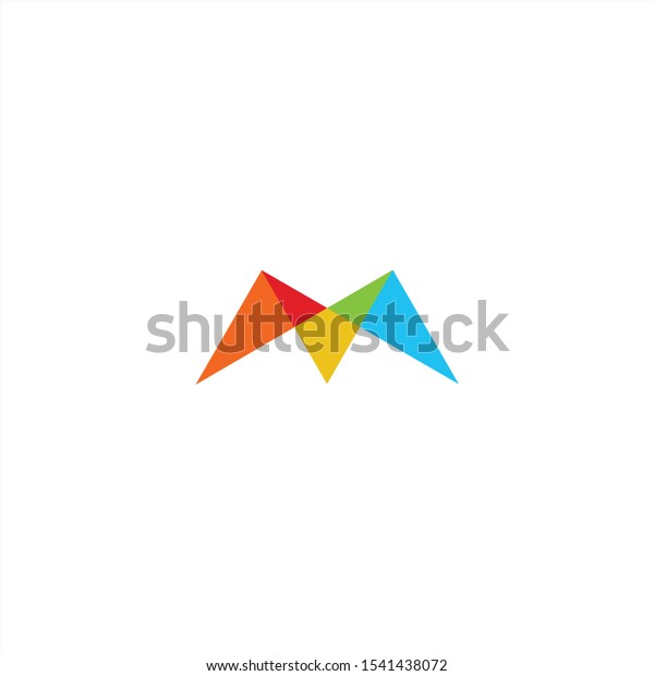 Letter M Vector Origami Logo Icon Stock Vector (Royalty Free ...