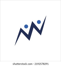 Letter M W Symbol Shape Person Stock Vector (Royalty Free) 2192578291 ...